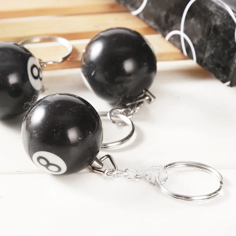 Creative-Fashion-Billiard-Pool-Keychains-Round-Ball-Key-Ring-Lucky ...