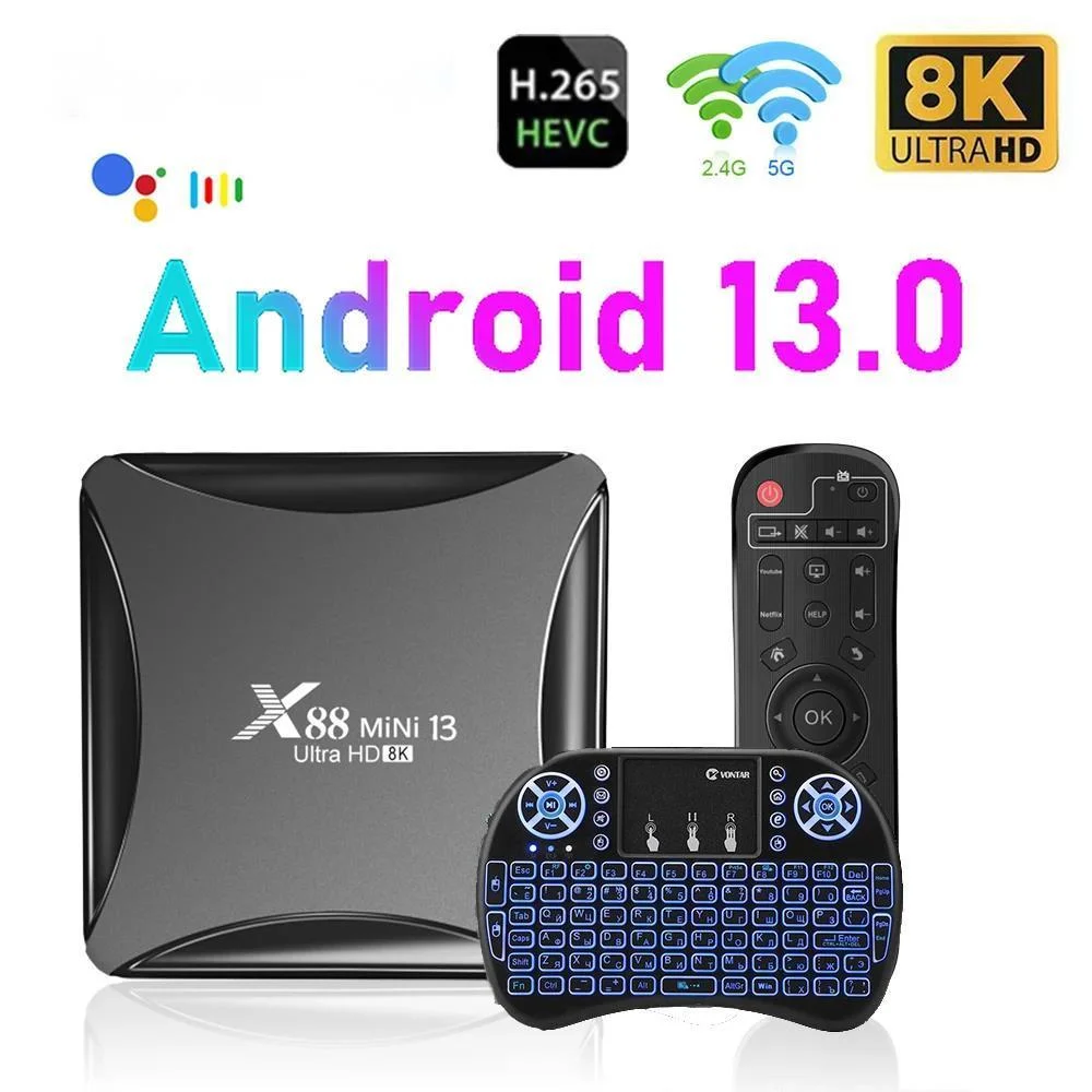 Dispositivo-de-TV-inteligente-X88-MINI-13-decodificador-con-Android-13-8K-doble-banda-Wifi ...