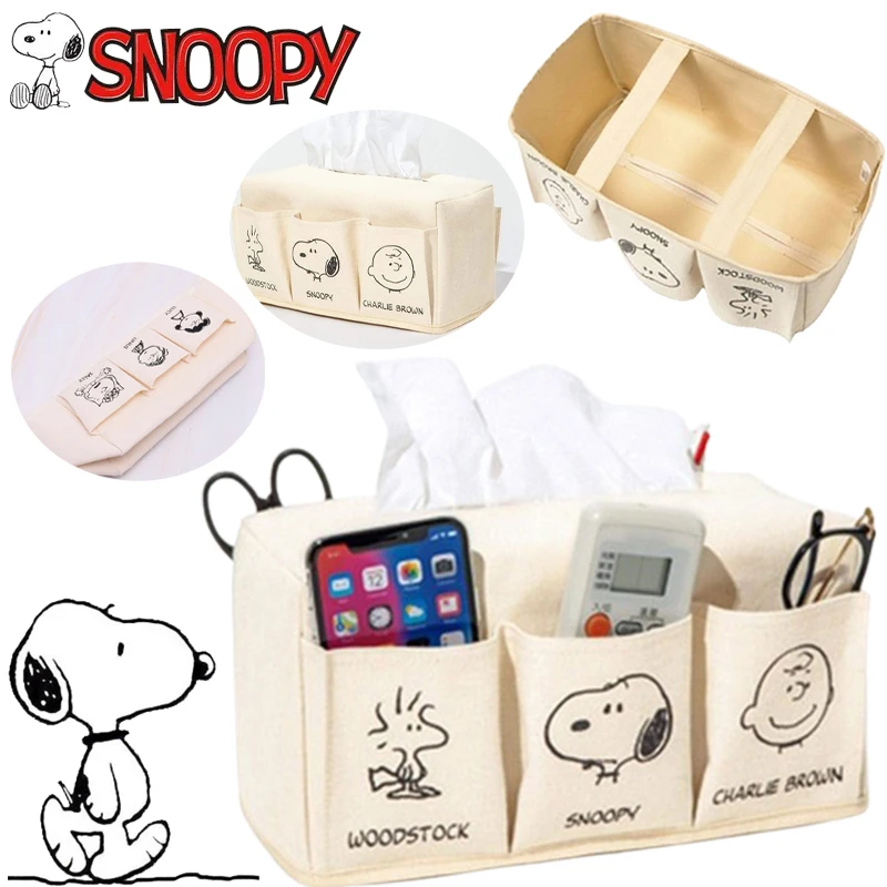 Snoopy-Tissue-Box-Cartoon-Anime-Canvas-Multi-function-Remote-Control ...