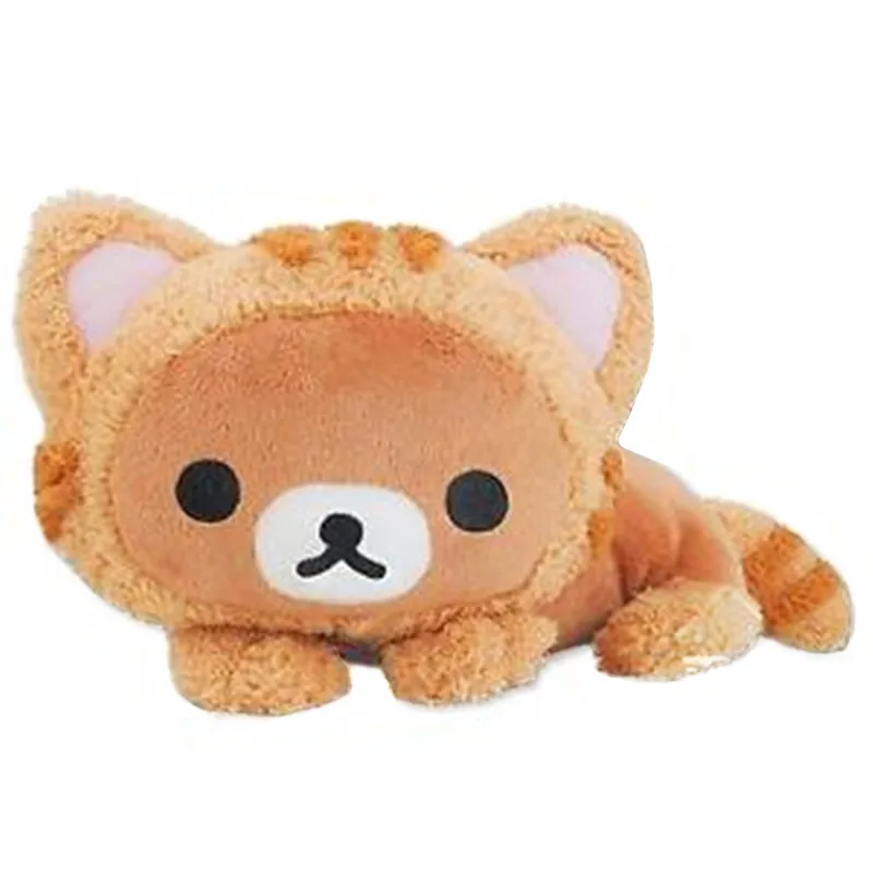 Rilakkuma-in-Cat-Costume-Plush-Toy-Laying-Down-Kawaii-Stuffed-Animals ...