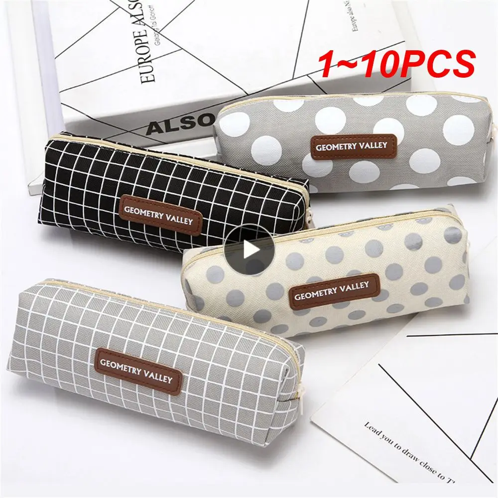 1-10PCS-Geometry-Grid-Dot-Student-Pencil-Case-School-Pen-Case-for-Boys ...