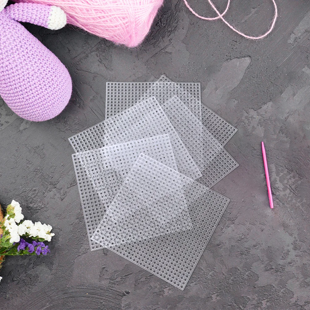 10pcs Cross Stitch Plastic Mesh Sheets: Lightweight Durable Canvas For ...