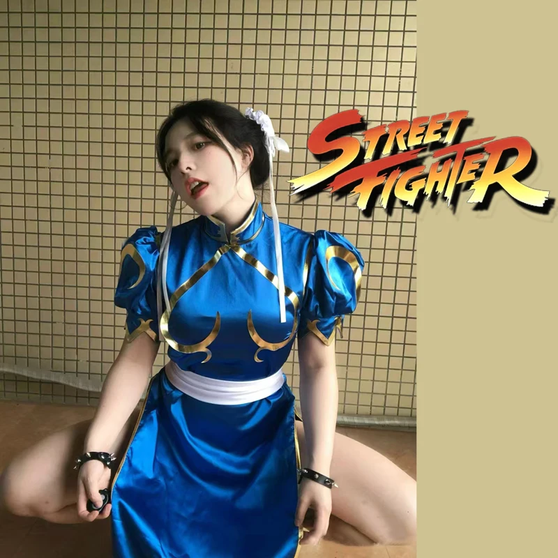 Chun-Li-Cosplay-Fantasias-para-Mulheres-Street-Fighter-Cheongsam-Qipao-Chin-s-Desempenho-de ...