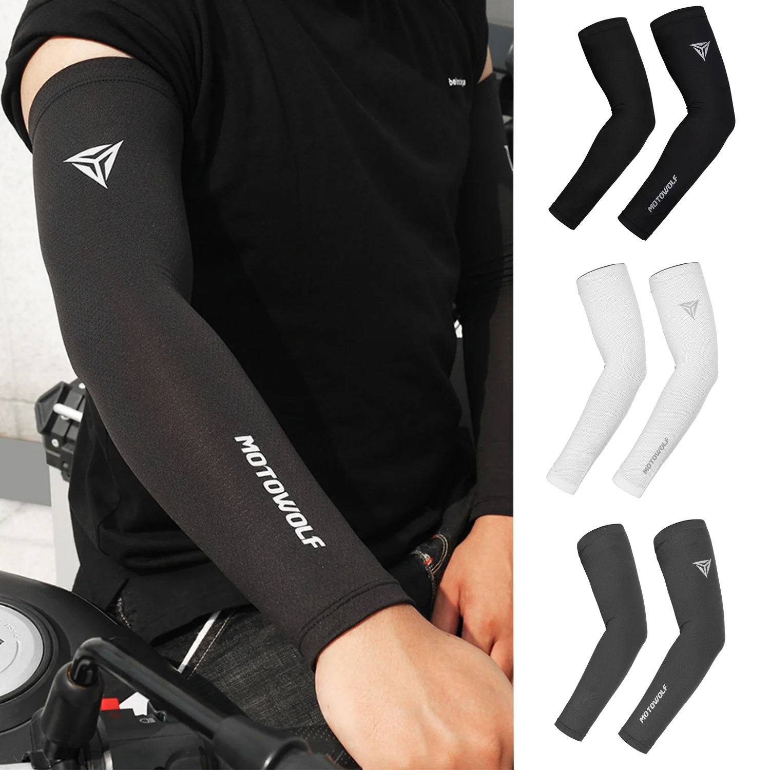 Motowolf-Motorcycle-Riding-Sunscreen-Sleeves-Arm-Sleeves-Ice-Silk ...
