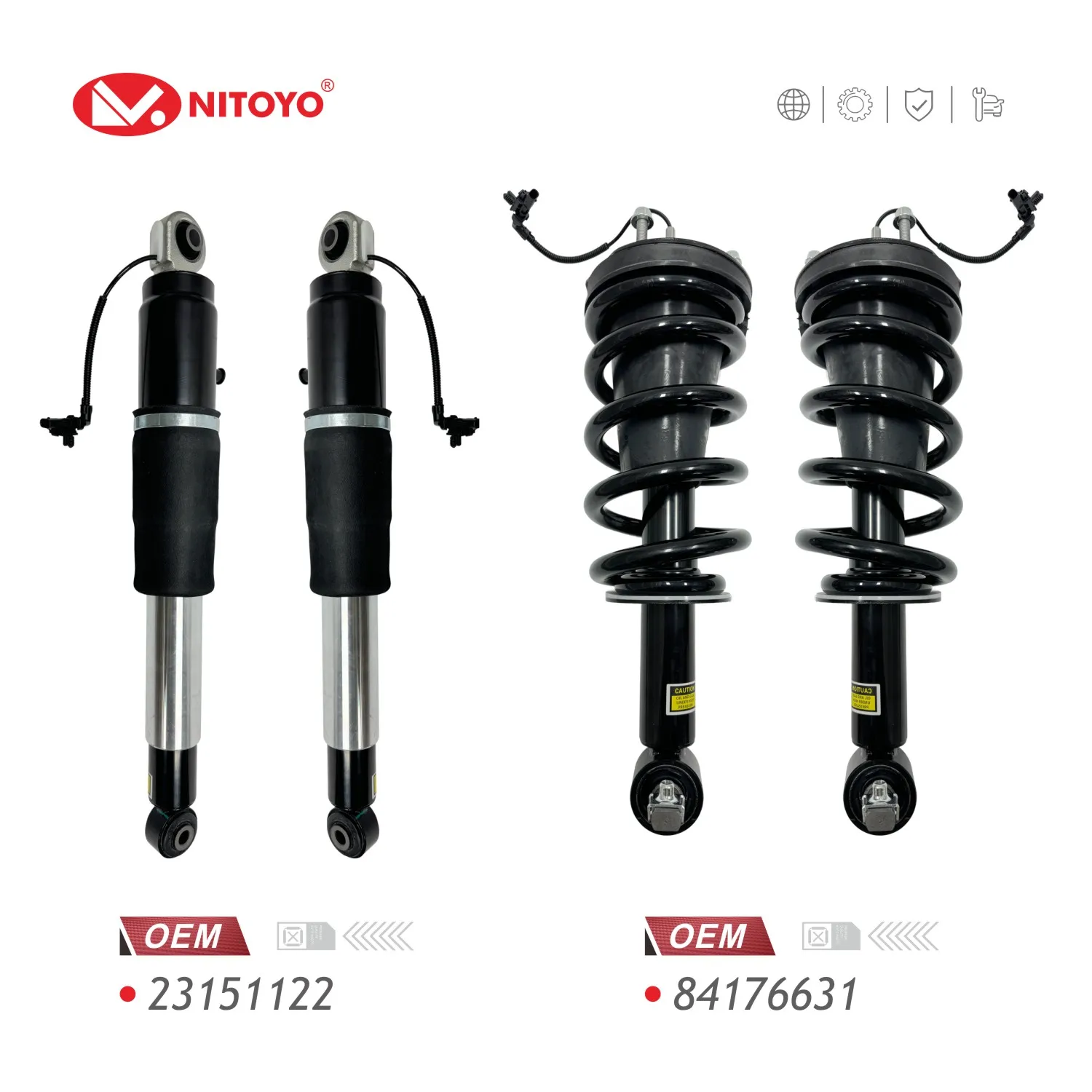 NITOYO Air Shock Absorber for Cadillac Escalade for Chevrolet Suburban ...