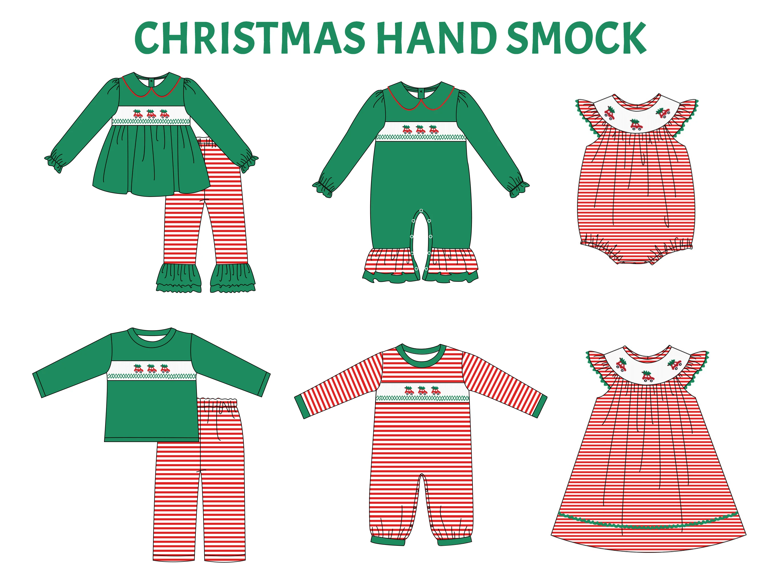 Boutique-Baby-Girls-Clothes-Hand-Smock-Kids-Set-New-Style-Christmas-Boy ...