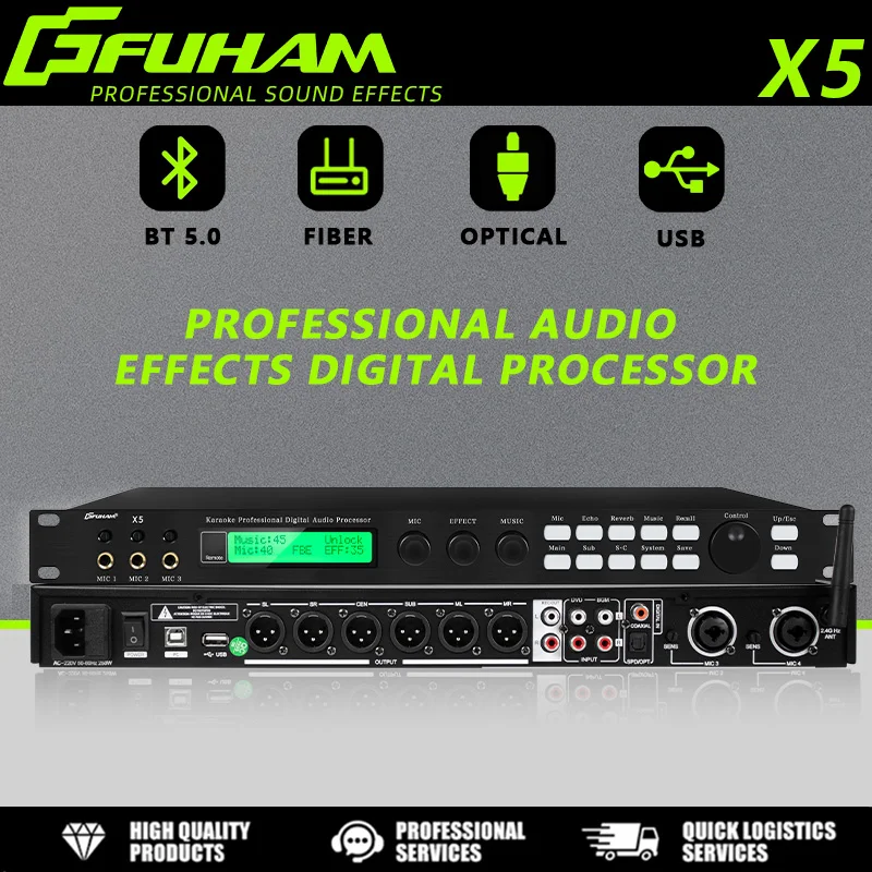 FUHAM X5 Audio Digital Processor Multi-function Preset Audio Processing ...