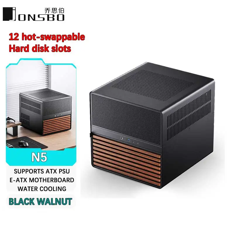 JONSBO-N5-NAS-Case-supports-ITX-M-ATX-ATX-E-ATX-motherboards-ATX-PSU ...