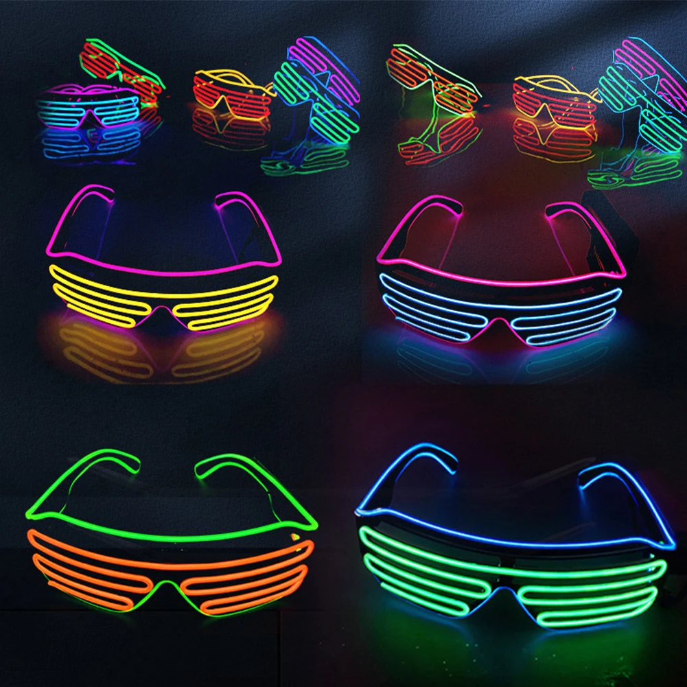 Glowing-Glasses-LED-Luminous-Neon-Christmas-Glow-Sunglasses-Flashing ...