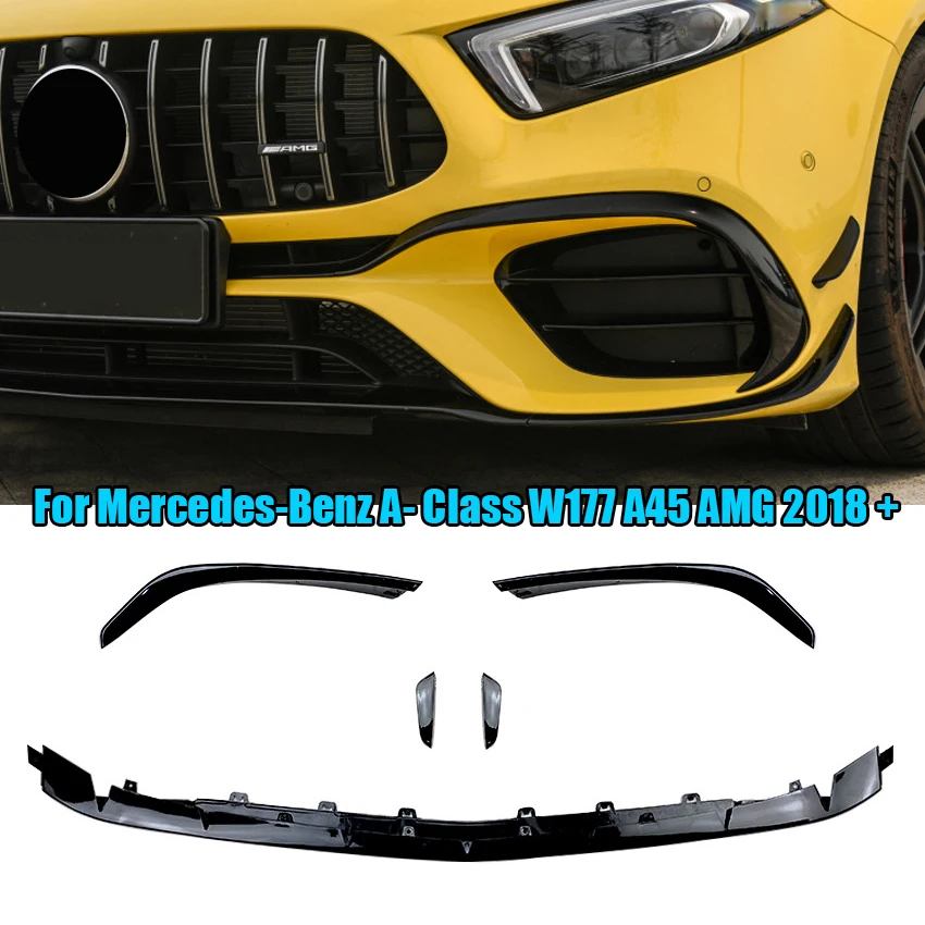 Gloss-Black-Front-Bumper-Aero-Splitter-Lip-Kits-Replacement-For ...