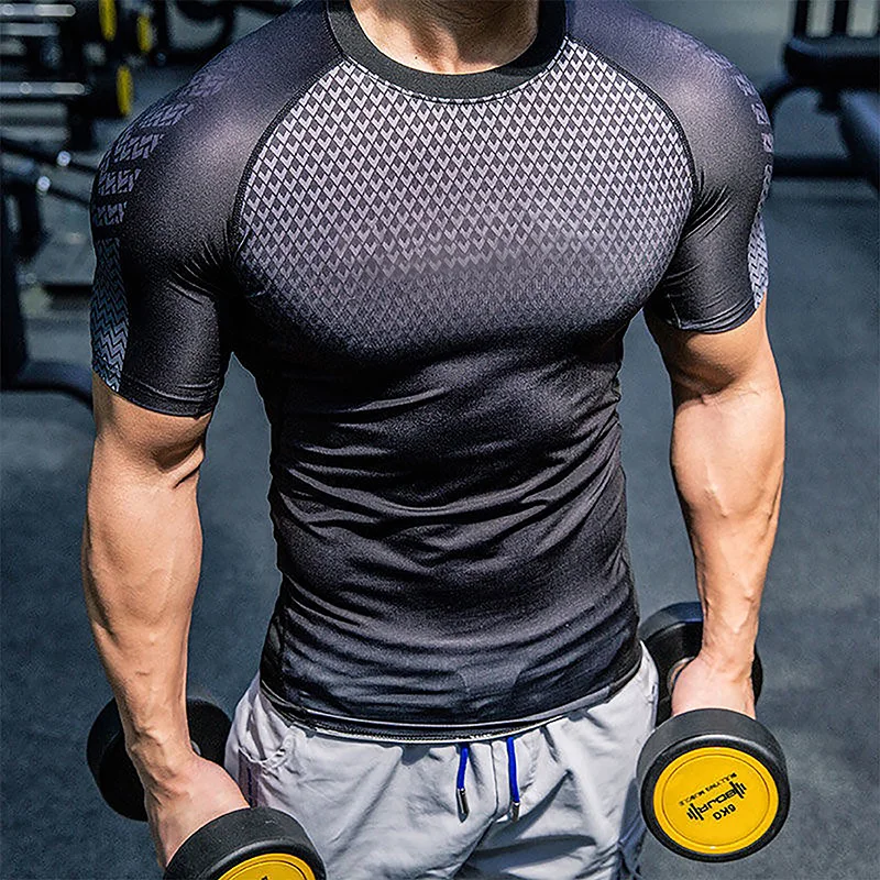 Graphic-Short-Sleeve-Compression-Shirts-for-Men-Gym-Workout-Running ...