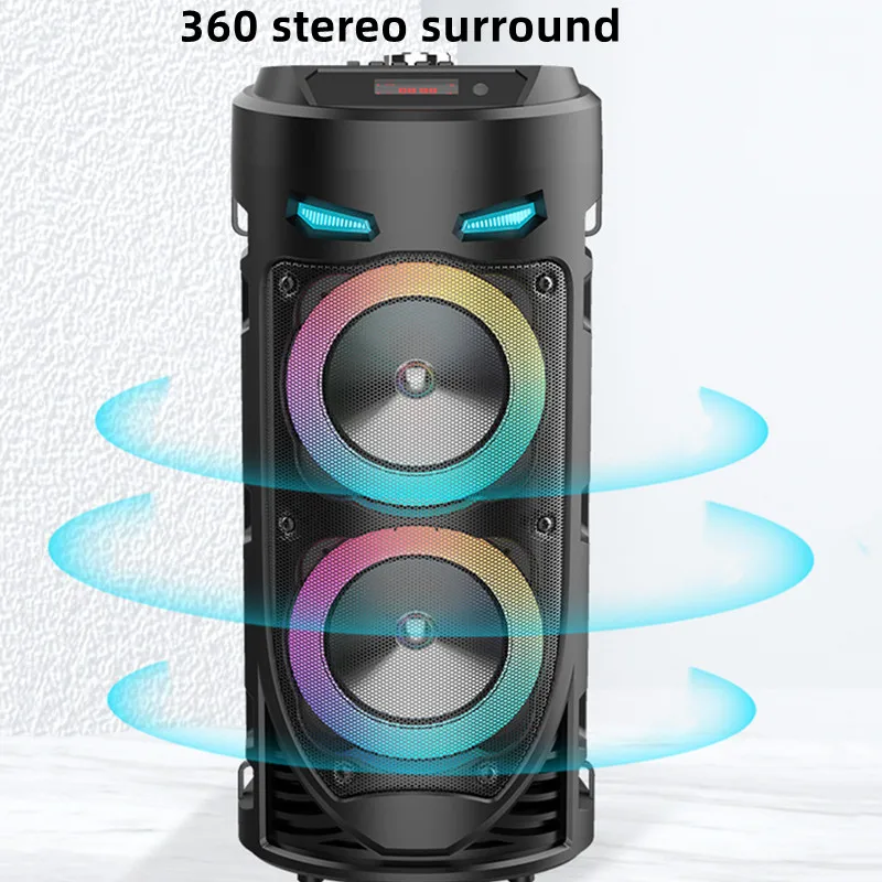 30W Portable Bluetooth Speaker Wireless Column Big Power Stereo ...