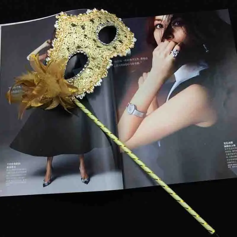 Women-Handheld-Masquerade-Masks-Side-Feather-Flower-Petal-Lace-Mask ...