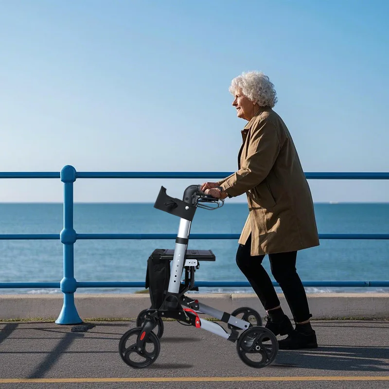 Walkers for The Elderly Rehabilitation Walking Anti-Fall Folding ...