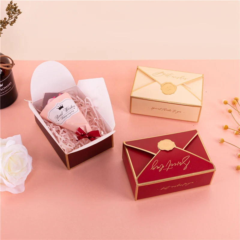 5pcs-New-Simple-Creative-Bronzing-Gift-Box-Packaging-Envelope-Shape ...