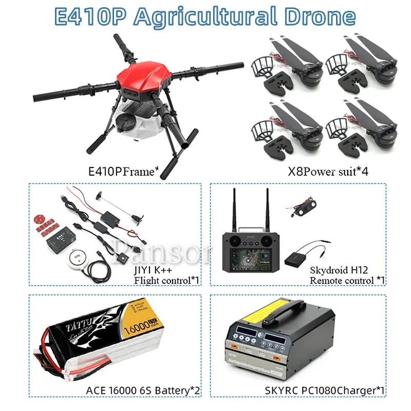 EFT-E410P-agricultural-drone-parts-10L-10kg-foldable-quadcopter-with-X8 ...