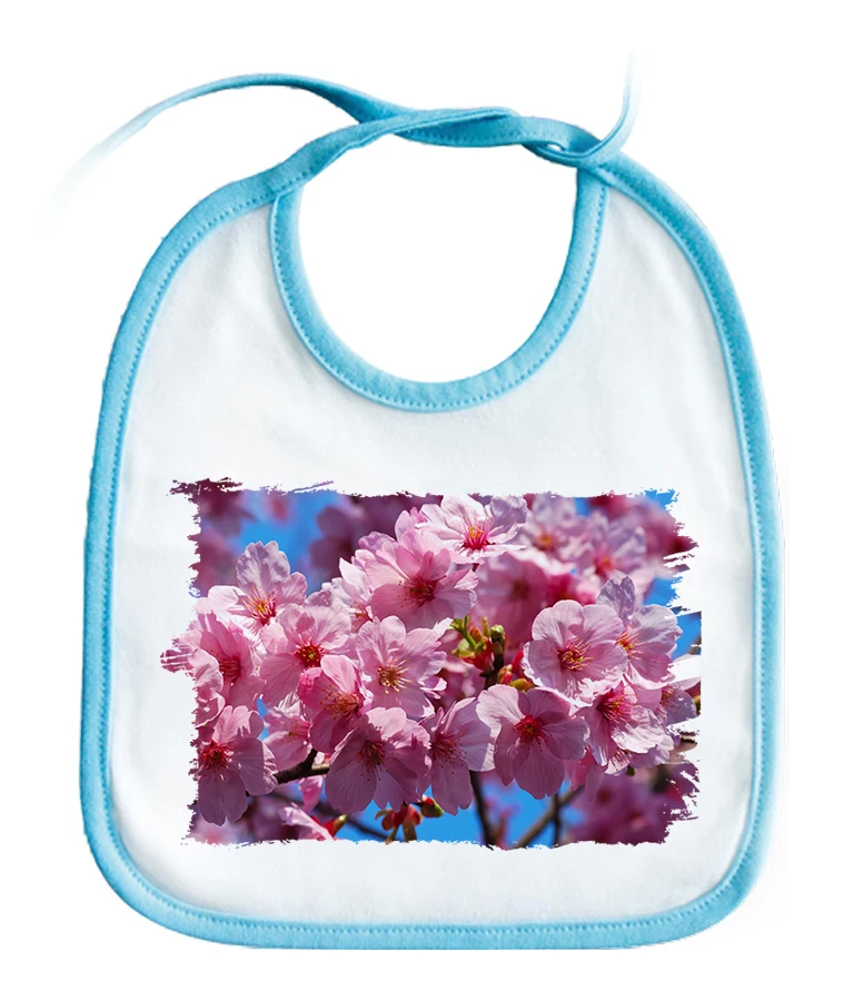 MERCHANDMANIA-bib-border-COLOR-cherry-blossom-Japanese-sakura-blue ...