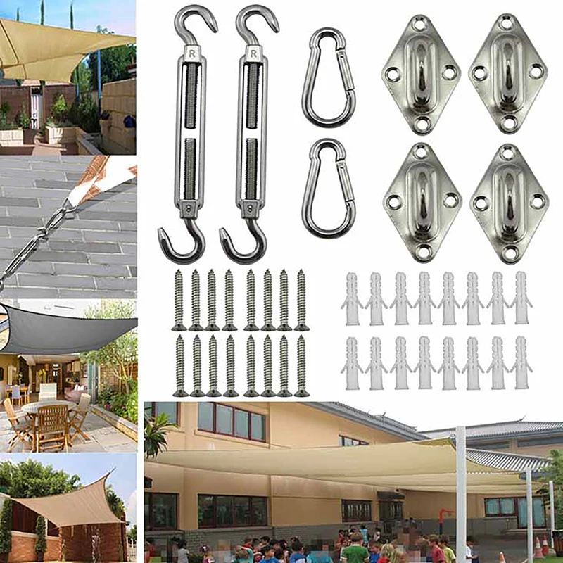 Triangle-Sun-Shade-Sail-Install-Set-Outdoor-Garden-Pool-Awning ...