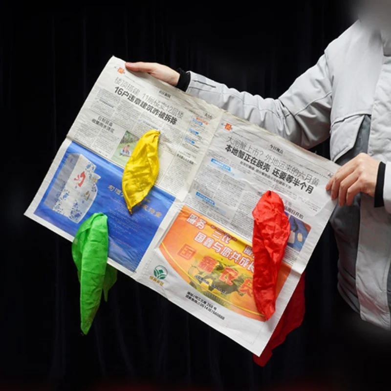 Deluxe Silks from Newspaper Stage Magic Tricks Illusions Gimmick ...