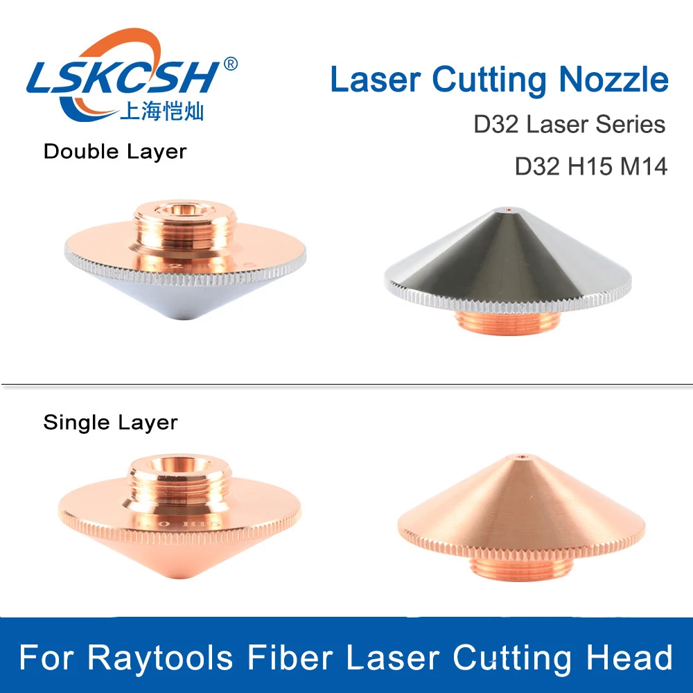 Lskcsh Laser Nozzle Single Layer /double Layers Dia.32mm Caliber 0.8 ...