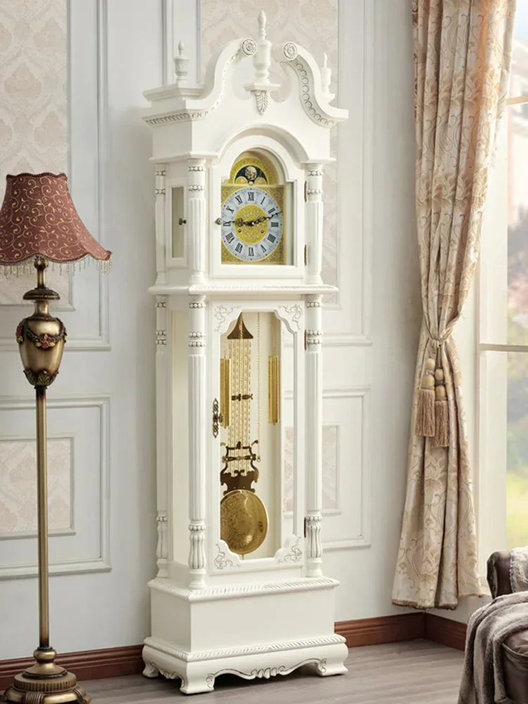 Retro-the-Grandfather-Clock-Living-Room-Solid-Wood-Vertical-Bell ...