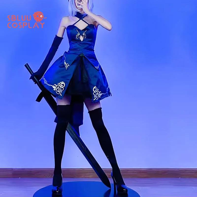 SBluuCosplay Anime FGO Black Saber Altria Pendragon Cosplay Costume ...