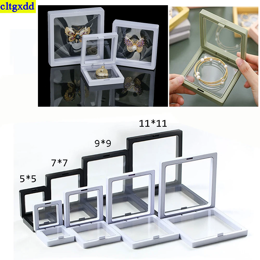 10-pieces-batch-plastic-jewelry-boxes-transparent-3D-floating-display ...