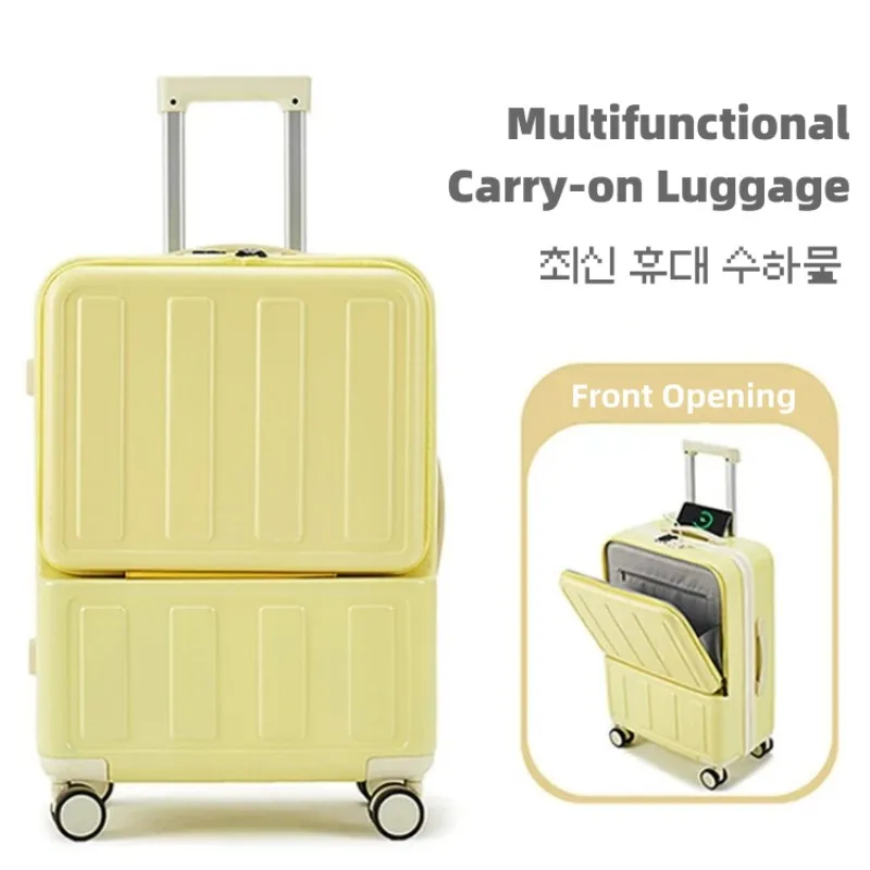 New-Design-Travel-Suitcase-Portable-Front-Laptop-Pocket-Women-Men ...