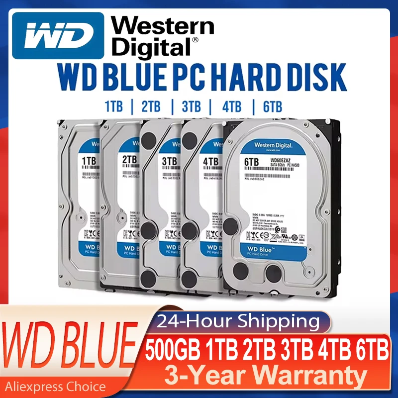 Western-Digital-WD-Blue-1TB-2TB-3TB-4TB-6TB-500GB-Hard-Drive-HDD-SATA ...