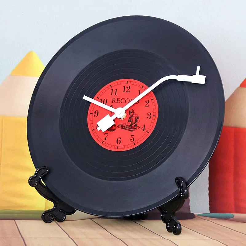 European-Retro-Nostalgic-Ultra-Quiet-Clock-Vinyl-Record-Personality ...