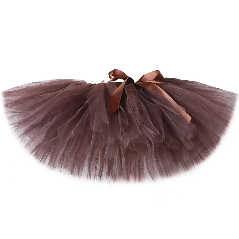 Falda de tul esponjosa con tutú de oso marrón para niñas pequeñas ...
