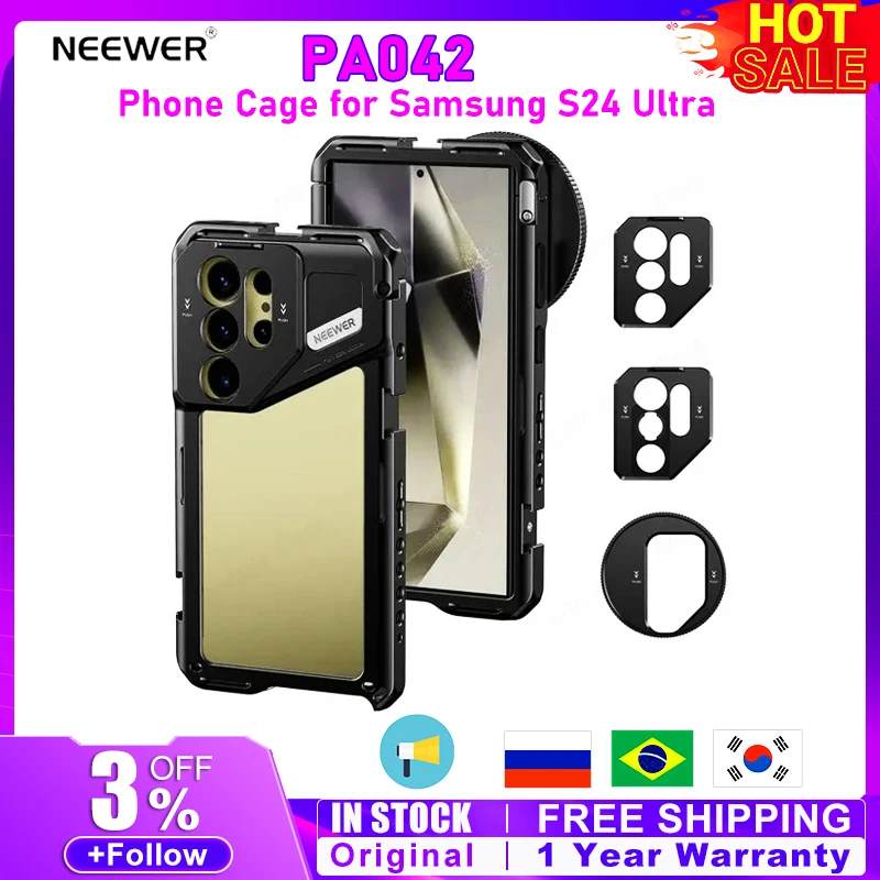 NEEWER-Phone-Stabilizer-Cage-para-Samsung-S24-Ultra-A-Protetora-e-Vers ...