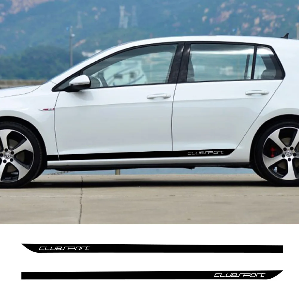 Car Side Door Stickers For Volkswagen Vw Golf 7 Mk7 Vinyl Film Long ...