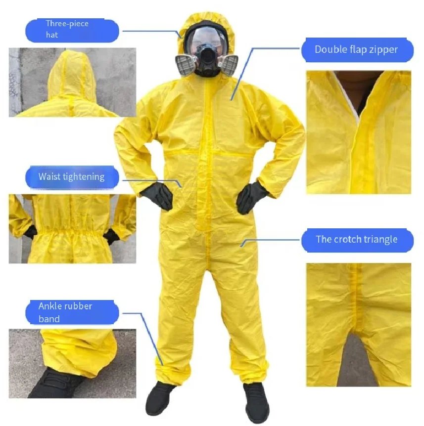 Chemical-Protective-Suit-Coverall-Hazardous-Chemicals-Liquid-Proof ...