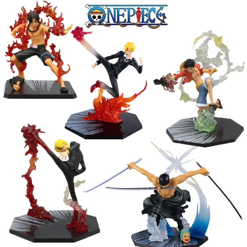 17cm-One-Piece-Abbildung-Feuer-Faust-Portgas-D-Ace-Affe-D-Luffy ...