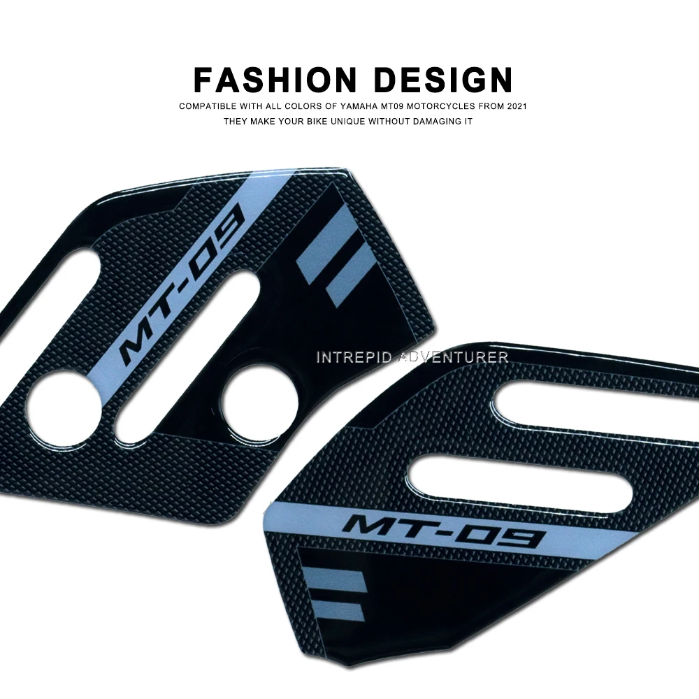 Motocicleta 3D Resina Adesivos Guardas Heel Pad PARA Yamaha Mt 09 Mt09 ...