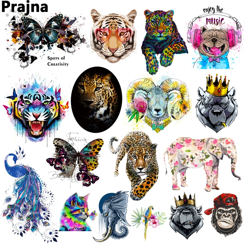 Transfers Patch Clothes Stickers Patches | Iron Animal Transfers Shirts ...