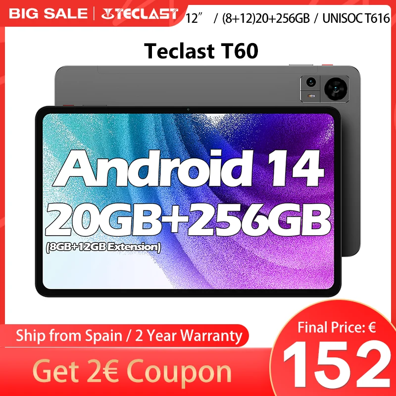 Teclast-T60-12-inch-2000x1200-Android-14-Tablet-8-Core-UNISOC-T616-8GB ...