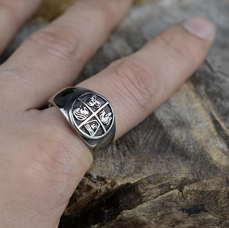 Avatar The Last Airbender Air Fire Earth Water Elements Rings Stainless ...
