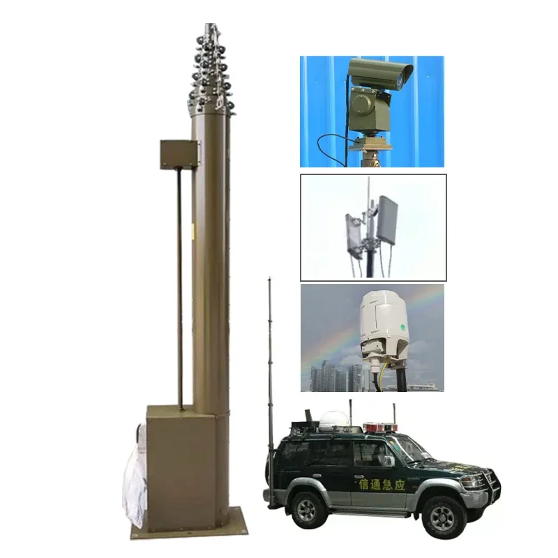 Antenna-Telescopic-Mast-15m-Telescopic-Mast-for-Telecom-Antenna-30kg ...