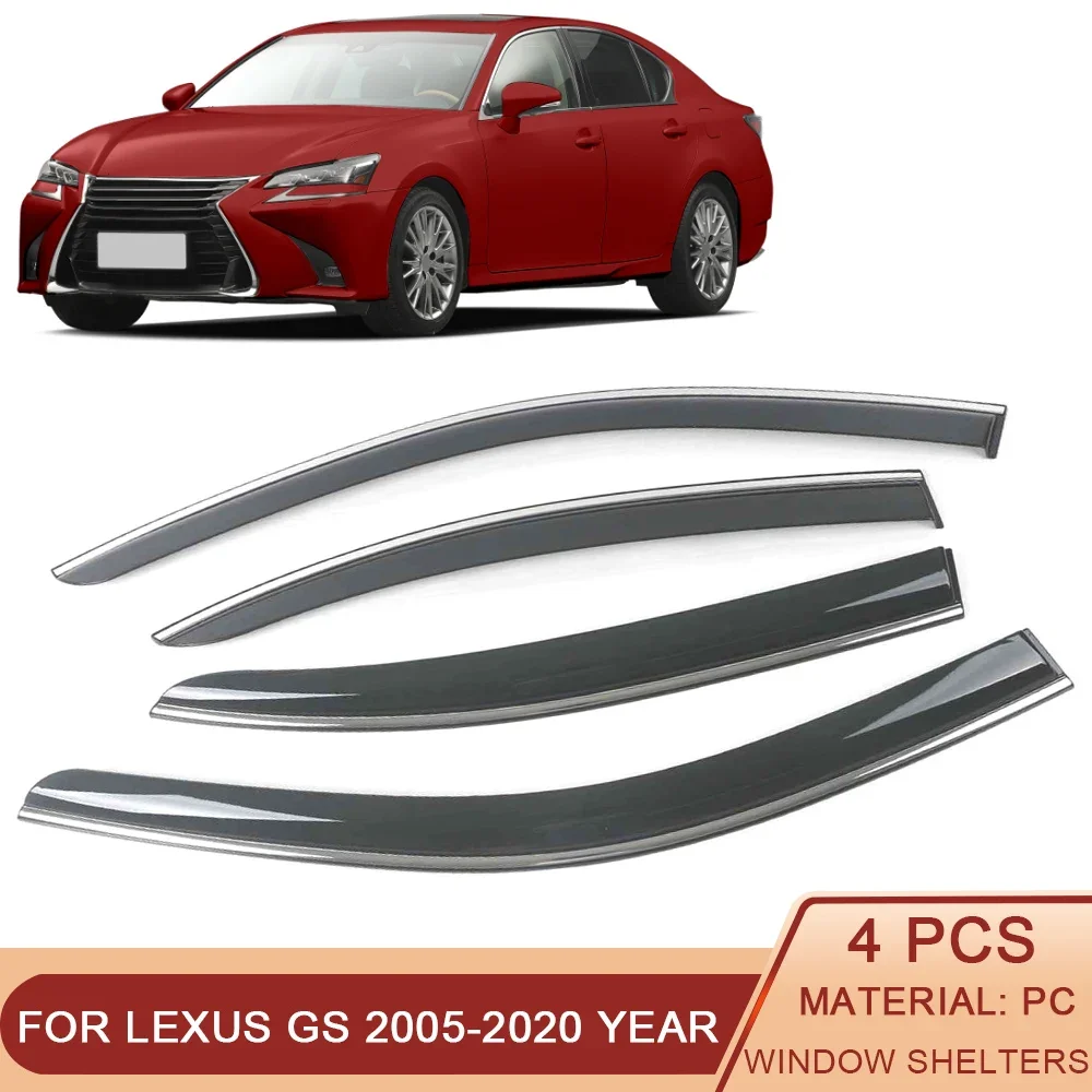For-LEXUS-GS-2012-2020-Car-Window-Sun-Rain-Shade-Visors-Shield-Shelter ...