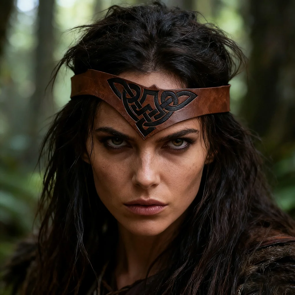 Adjustable Viking Headband with Celtic Knot and Norse Rune Design ...
