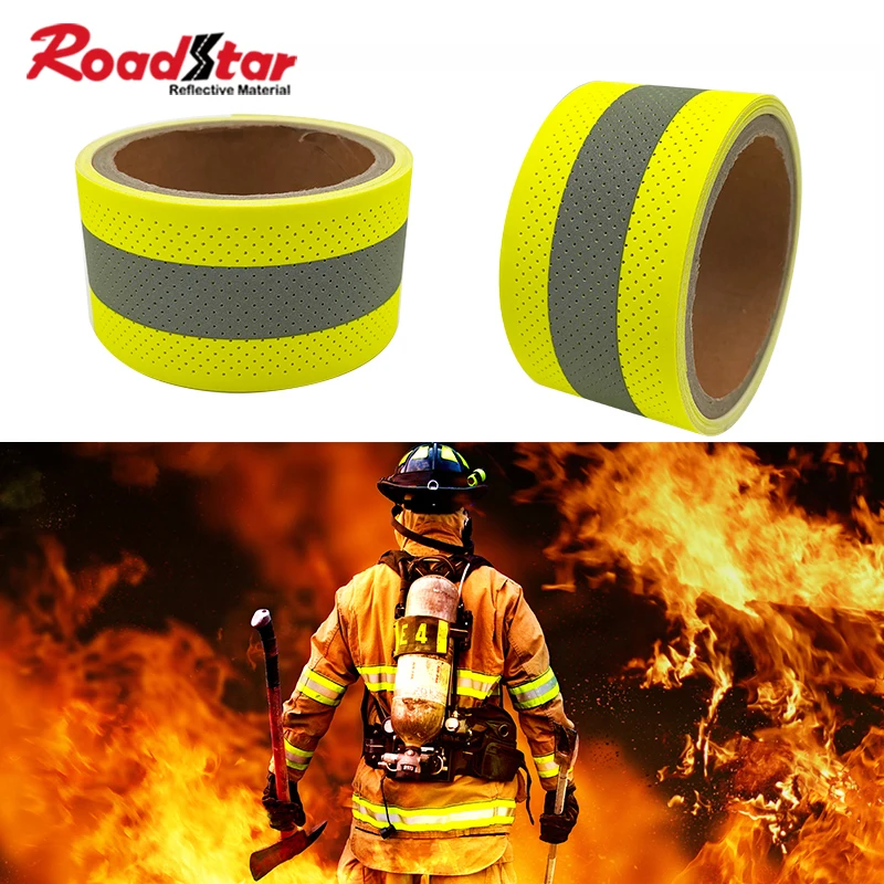 Roadstar-5cm-Width-Holes-Reflective-Flame-Retardant-Fabric-Fluorescent ...
