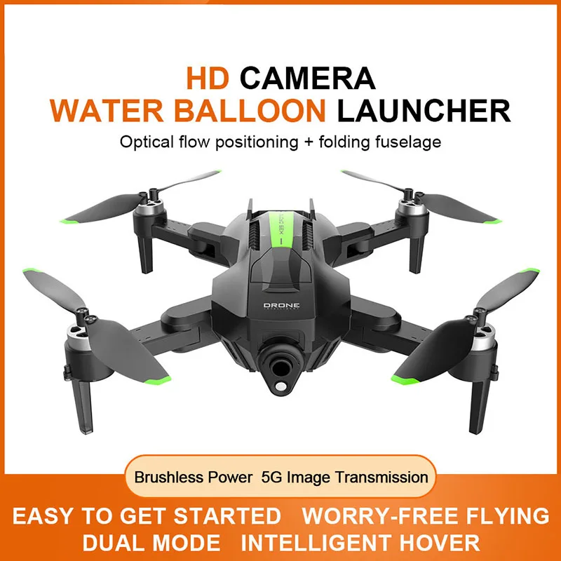 Q5-Brushless-Water-Bomb-Interactive-Drone-Dual-Camera-Aircraft-Folding ...