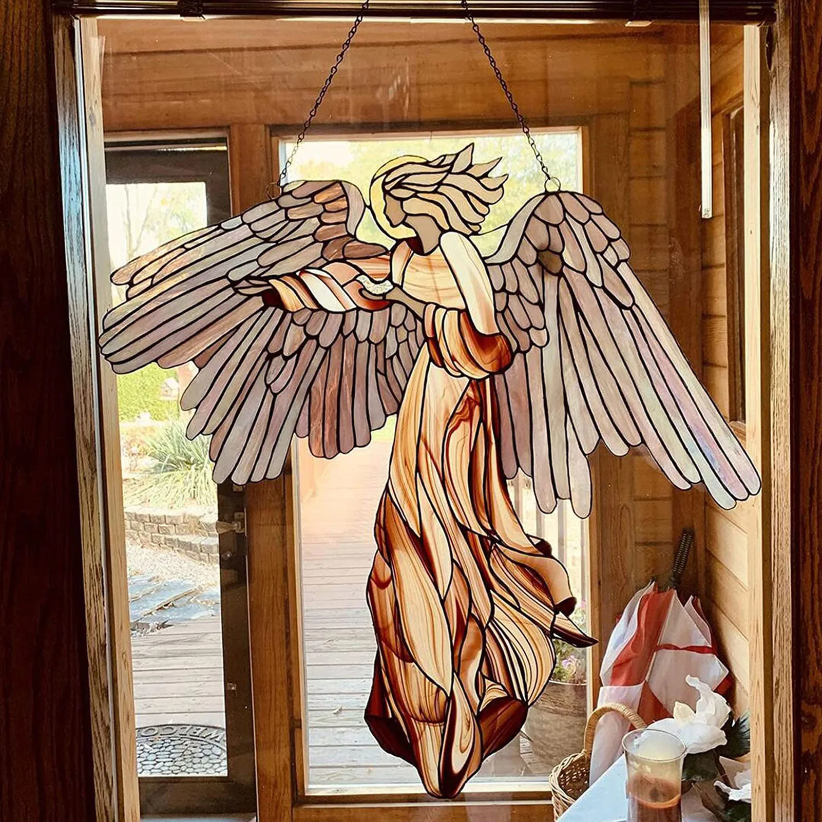 Angel-Stained-Glass-Acrylic-Hangings-Home-Decor-Elegant-Angel-Wind ...