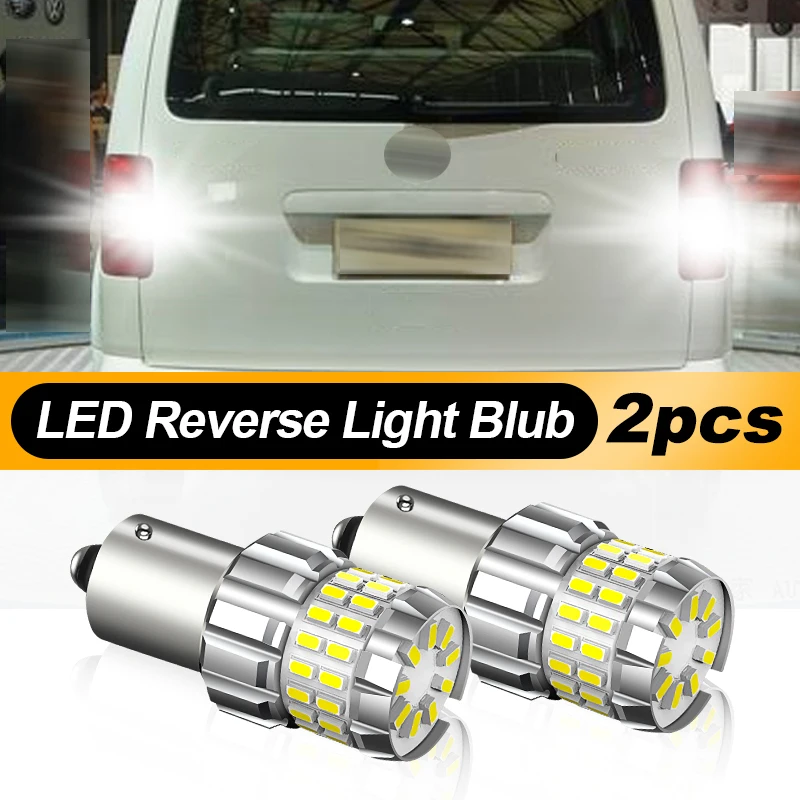 2pcs LED Reverse Light Lamp P21W BA15S Canbus For VW Caddy mk2 mk3 mk4 ...
