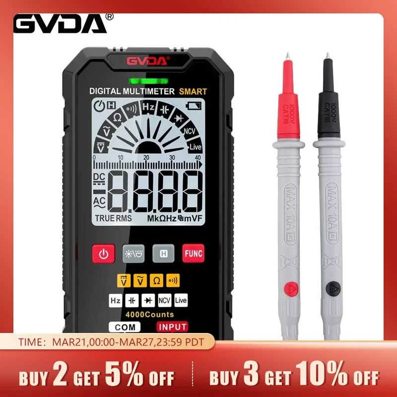 GVDA-Smart-Multimeter-Auto-Ranging-True-RMS-NCV-DC-AC-Voltage-Tester ...