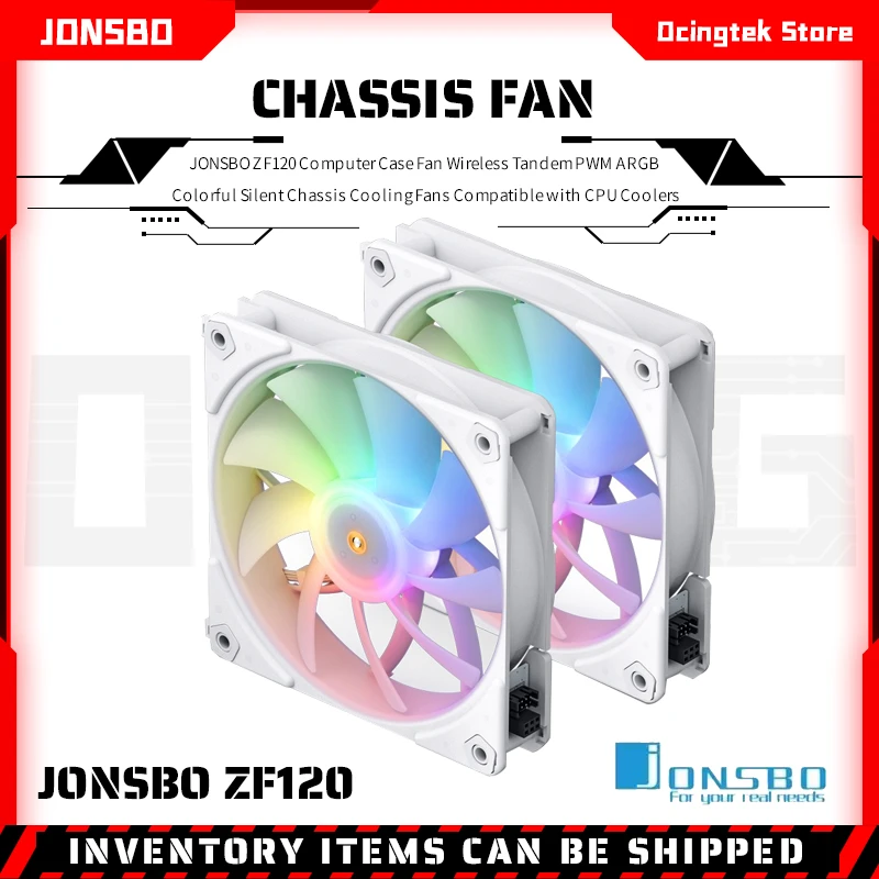 JONSBO ZF-120W 3in1/2in1 Computer Case Fan 5V 3PIN Addressable ARGB CPU ...