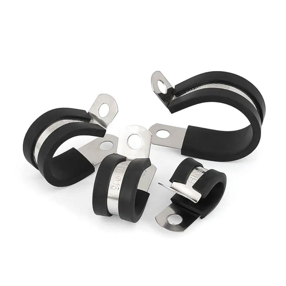 Rubber Lined Clips Wiring Hose Clamp High Quality R-type Pipe Bracket ...
