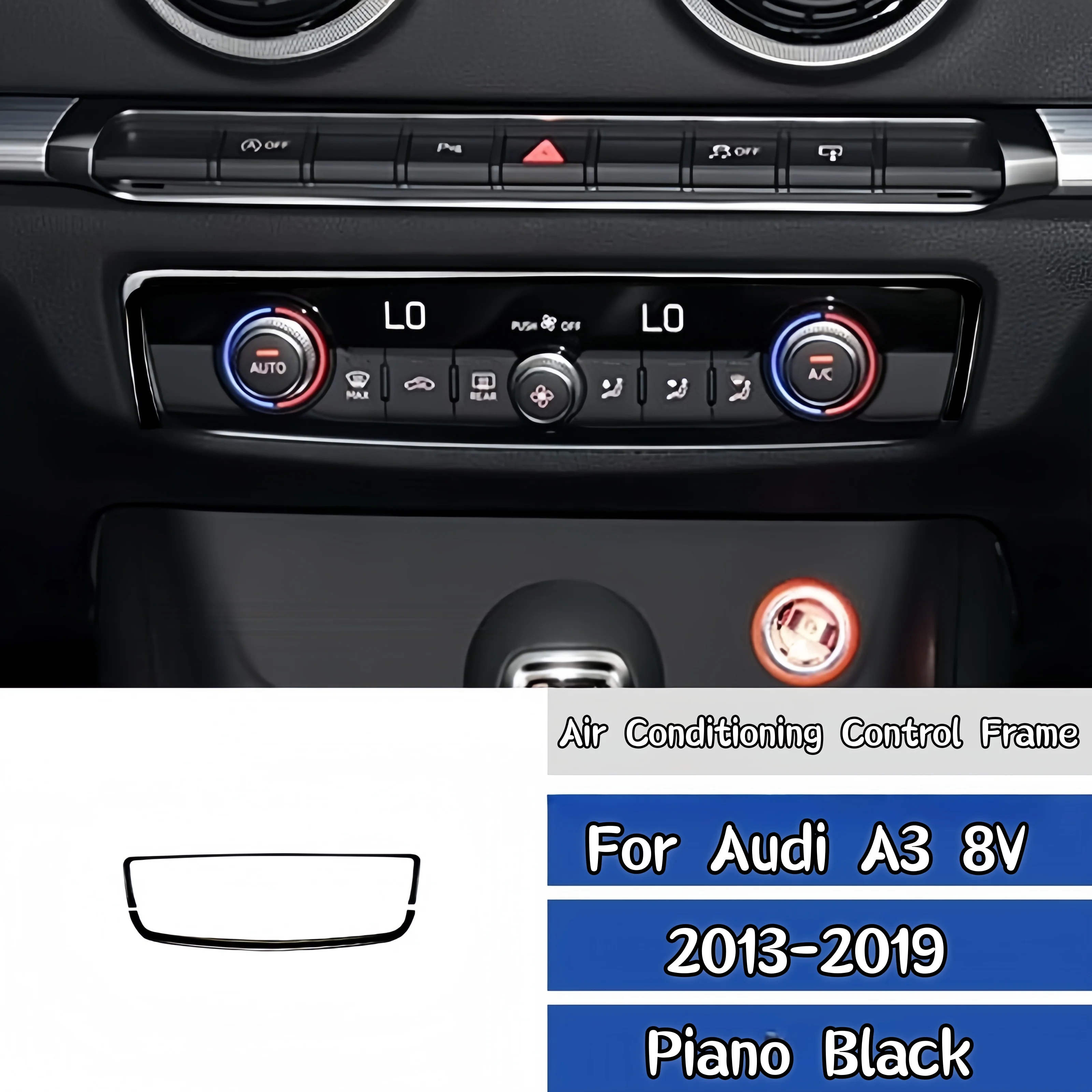 For Audi A3 8V 2013-2019 Car Accessories Piano Black Interior Auto ...